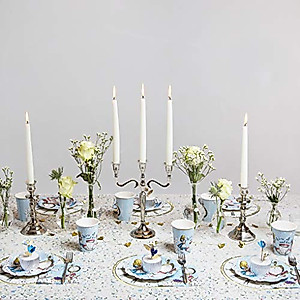 Talking Tables 20 x Blue Alice in Wonderland Cocktail Napkins Disposable Serviettes Mad Hatter Themed Party Supplies for Afternoon Tea Party, Onederland Birthday, Mother's Day, Baby Shower, Decoupage