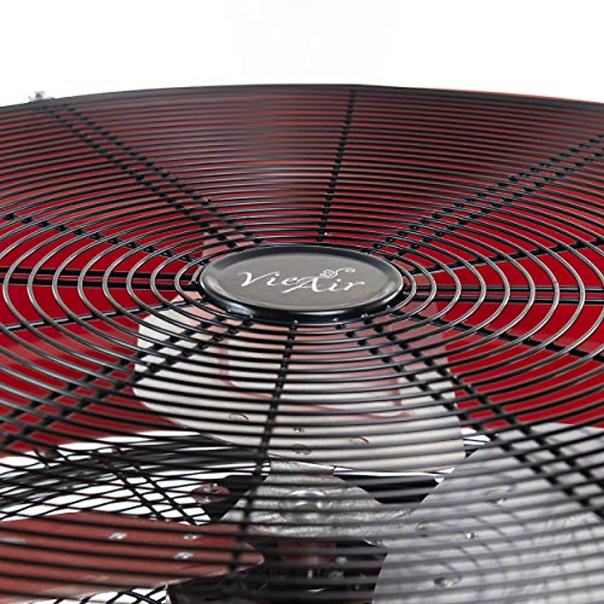 Vie Air 24 Inch Commercial Floor Drum Fan in Red