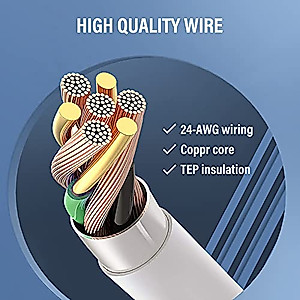 Skrring Smart Watch Charger Cable Compatible with Apple Watch Charging Series 8/7/SE/6/5/4/3/2/1/Ultra (38mm 40mm 41mm 42mm 44mm 45mm) - White 3.3ft/1m