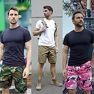 Rothco Tactical BDU Shorts - Rugged Outdoor Hiking Camping Cargos Comfortable - Woodland Camo - Large