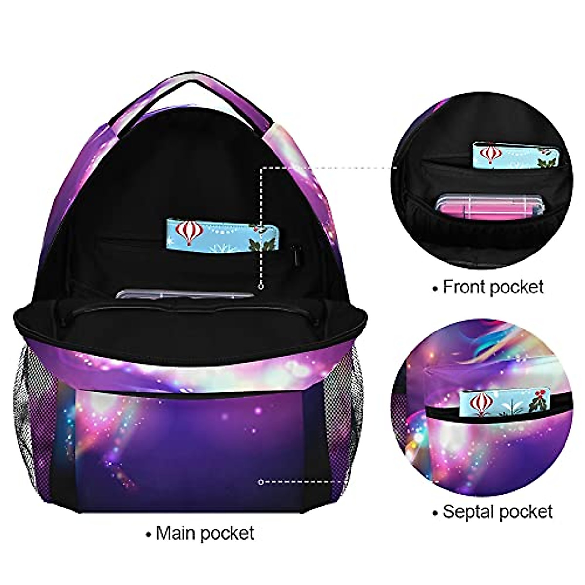 MNSRUU Unicorn Backpacks for Boys and Girls Kids Unicorn School Bookbag Lightweight Travel Bag with Adjustable Strap