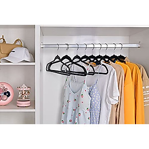 Quality Hangers Clothes Hangers 20 Pack - Non-Velvet Plastic Hangers for Clothes - Heavy Duty Coat Hanger Set - Space-Saving Closet Hangers with Black Swivel Hooks - Functional Non-Flocked Hangers