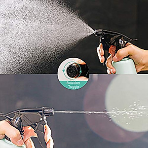 Adjustable Empty Spray Bottle Plastic Water Pot Handheld Pressing Garden Watering Can For Indoor Outdoor House Plants, Pet, Spray (Mint Green_500ml, One Size)