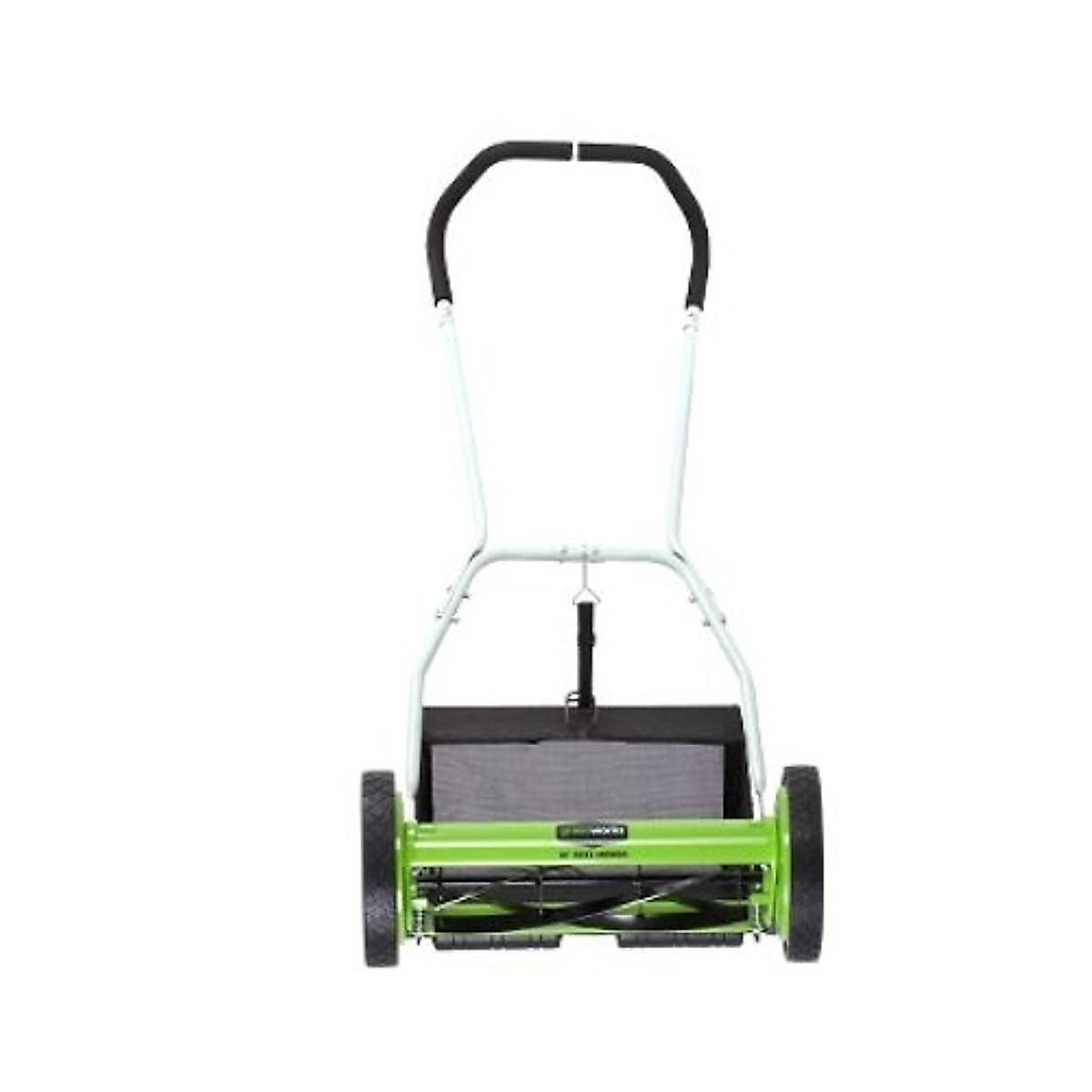 Greenworks 16-Inch Reel Lawn Mower with Grass Catcher 25052,Black/Green