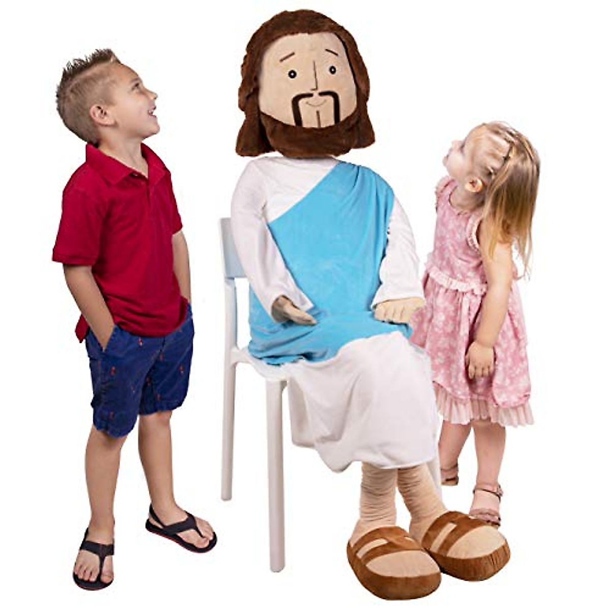KANGAROO Giant 6 Foot Plush Jesus Doll; Great for Christmas, Easter, Kids' Bedrooms, Churches & Christians! Tower of Babel Humongous