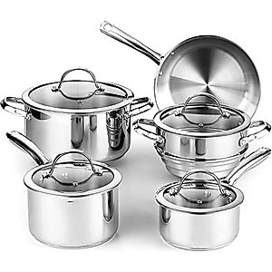 Cooks Standard 9-Piece Classic Stainless Steel Cookware Set