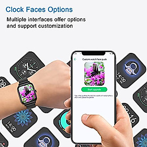 Keyouby Smart Watch,Compatible Android Phones and iPhone,1.75" LCD Screen Smartwatch with Heart Rate and Sleep Monitor,IP67 Waterproof Activity Tracker with Pedometer,Fitness Watche for Men