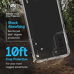 Pelican Samsung Galaxy S21 Case with Screen Protector [Wireless Charging Compatible] [10FT MIL-Grade Drop Protection] Shockproof Phone Case Cover for S21 5G with 9H Glass Film, Anti-Yellowing - Clear