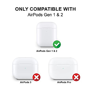 Shockproof Case for Apple AirPods 1 & 2 with Keychain, Cute, Protective, Fashion AirPods Case with Clip (Eiffel Tower)
