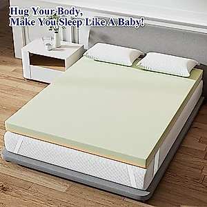 Maxzzz 3 Inch Full Memory Foam Mattress Topper, Gel Infused High Density Bed Topper for Back Pain Relief, Dual Firmness Mattress Topper Enhanced Ventilated Mattress Pad, Certipur-Us Certified