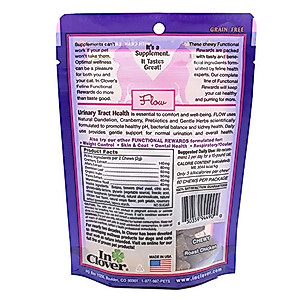 In Clover Flow Soft Chews for Daily Support for UT Health in Cats, Scientifically Formulated with Natural Ingredients for a Healthy Urinary Tract. 2.1oz. (60gm)