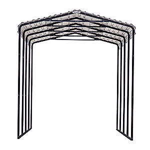 Arrow 14' x 20' x 14' 29-Gauge Metal RV Carport and Multi-Use Shelter for Large Vehicles- Eggshell