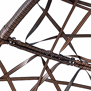 Christopher Knight Home Isaiah Indoor/Outdoor Wicker Tear Drop Hanging Chair (Stand Not Included), Multi-Brown and Tan