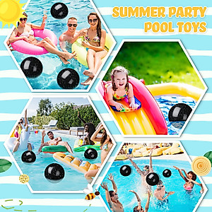 Raiten 12 Pcs Beach Ball Inflatable Beach Balls Large Inflatable Ball Floating Ball for Swimming Pool Party Favors Outdoor Activities Summer Birthday Party Supplies (Black,12 Inch)
