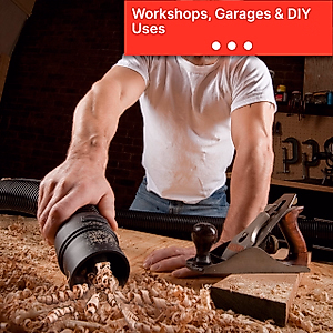 Shop-Vac 9050333 Hose, 2.5 in Diameter x 8 Ft Length, Long Reach, Vacuum Hose, Black, (1 Pack)