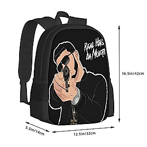 Real Hasta La Muerte Backpack,Adults School Bag Casual College Bag Travel Zipper Bookbag Hiking Daypack For Women Men