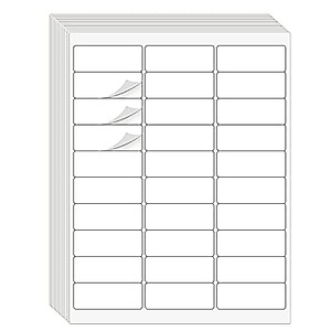 1" x 2-5/8" Address Labels 900 Labels Sticker Paper for Laser/Ink Jet Printer mailing Labels 8.5"×11" White 30 per Sheet