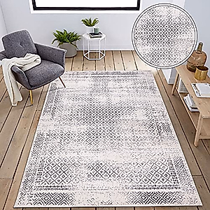 Rugshop Bohemian Oriental Area Rug 5' x 7' Gray