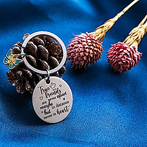 Ouligay 5Pcs Friend Keychain Friendship Keychain Friendship Gifts for Women Female Bestie Bff Best Friends Birthday Gifts Long Distance Friendship Gift Friends Are Never Apart Keychain