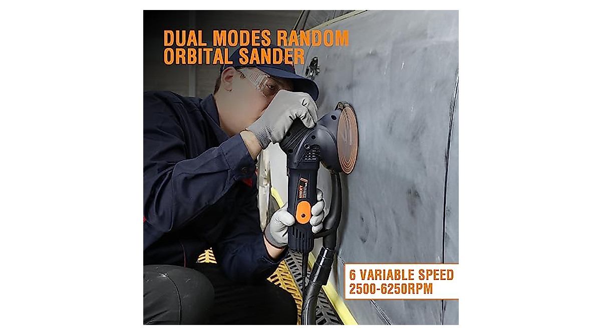 MAXXT Electric 5mm Random Orbital Sander - 500W, Variable Speed