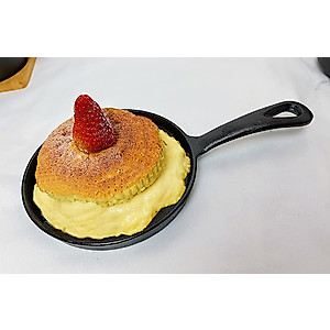 HAWOK Cast Iron Mini Round Griddle-5" Crepe Pan-Pre-Seasoned Skillet Set of 6…