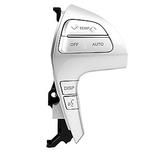 Gorgeri 1 Pair Steering Wheel Button, Multifunction Steering Wheel Control Switch Button Fits for XV40 2007-2011 XU40 2008-2013 (Silver)