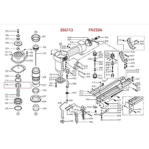 Piston Bumper Stop 886113 Compatible with Porter Cable Air Nailer Stapler NSS150 Type 1 FN250A Type 1 RN175 Type 1 Type 2