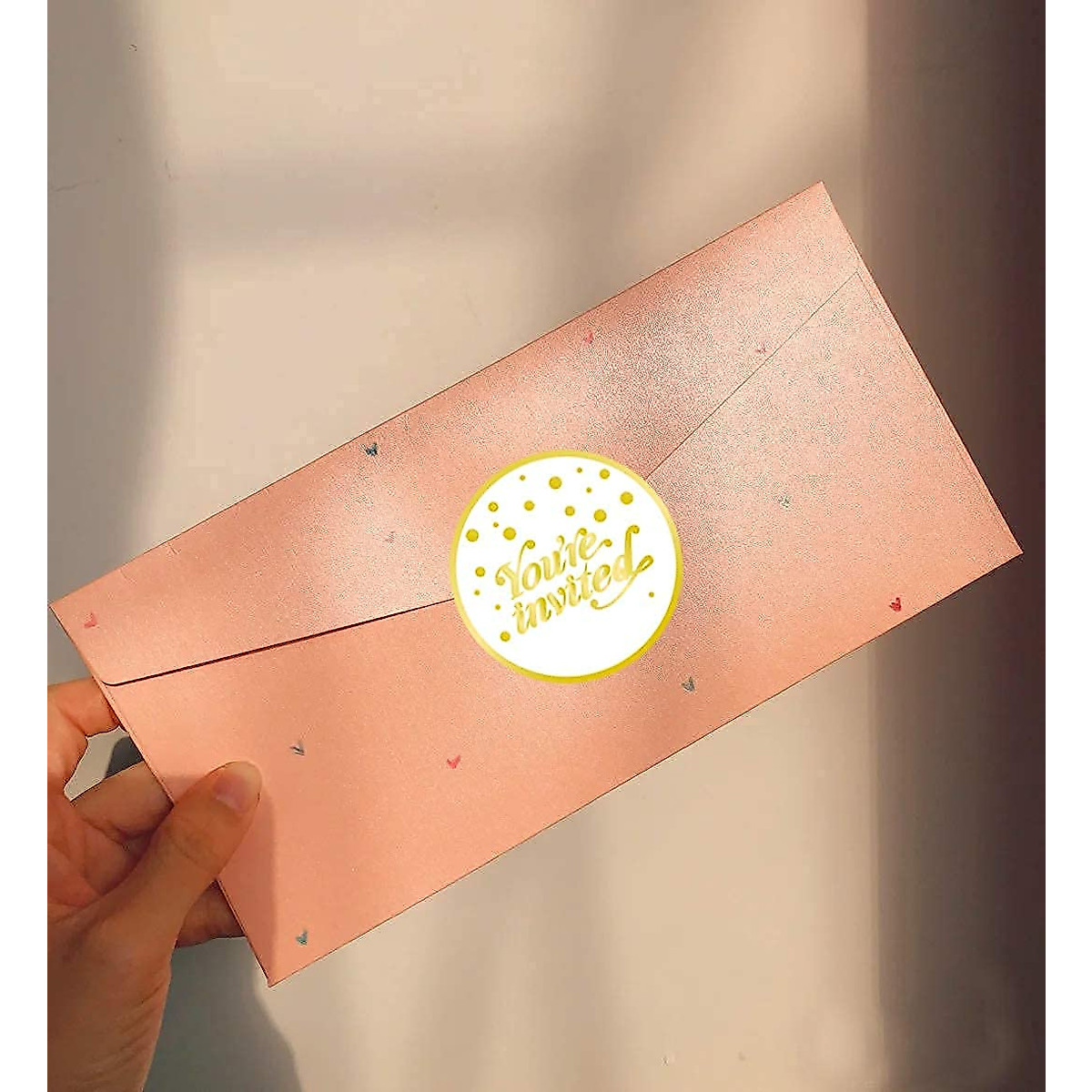 Gold Round You are Invited Stickers,Wedding Stickers for Envelopes,Save The Date Label,2 Inch Invitation Card Envelope Seals,Please Join Us Stickers for Envelopes160 Pcs Per Pack.