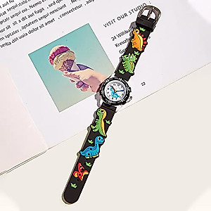 Child's love Boys Watches Kids Watches 3D Cartoon Daily Using Waterproof Watches for Boys Gifts for Boys Ages 3-12 Toys for Boys Kids Gifts… (Black)