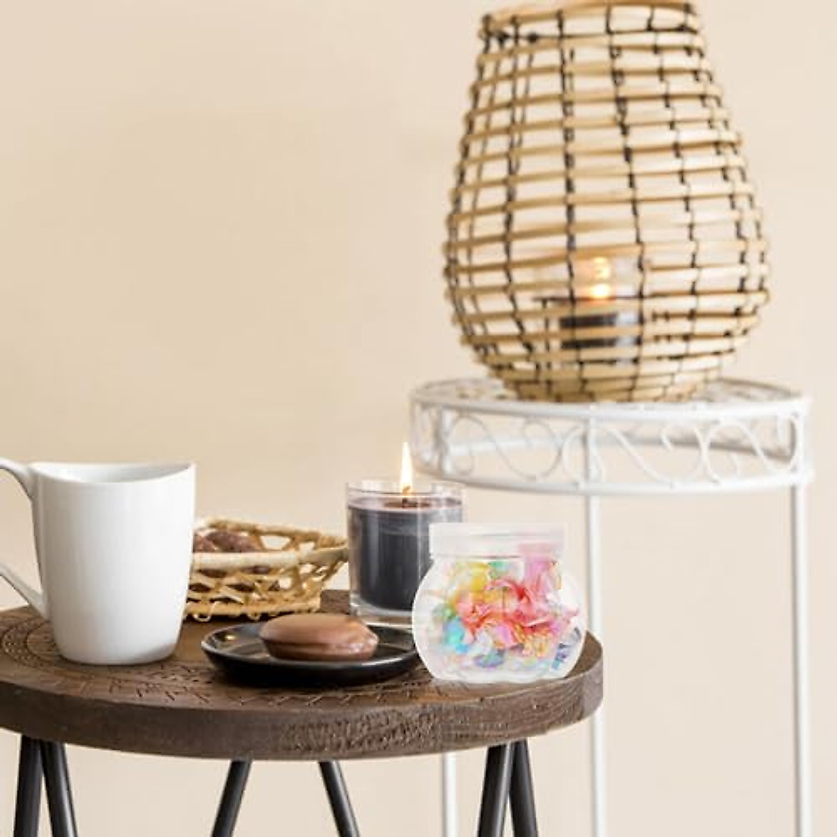 Mini Halloween Candy Jar Plastic Halloween Candy Jars with Lids 20PCS Pumpkin Shaped Clear Cookie Jar Container Storage Jars for Coffee Bean Nut Spices Canister Party Sweet