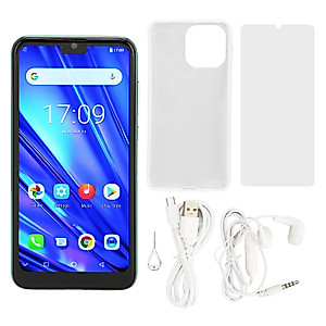 IP14 Pro Smartphone, 6.1in 4GB 32GB ROM Unlocked Smartphone Face Recognition Dual Card Dual Standby Cellphone, Great Gifts for Parents (Green)