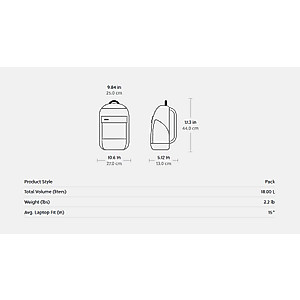 Timbuk2 Division Laptop Backpack Deluxe, Eco Black Deluxe