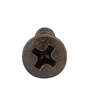 #6 x 5/8" Antique Brass Oval Head Phillips Wood Screws - Pack of 25 - Self Tapping Screws for Wood - OH658-SAB