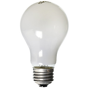 Westinghouse 0410000, 25 Watt, 130 Volt Frost Incand A19 Light Bulb, 5000 Hour 205 Lumen, 4-Pack, 1