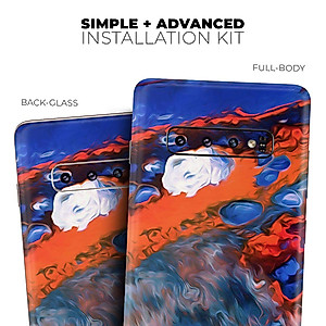 DesignSkinz Blurred Abstract Flow V43 Protective Vinyl Decal Wrap Skin Cover Compatible with The Samsung Galaxy S20 (Screen Trim & Back Glass Skin)