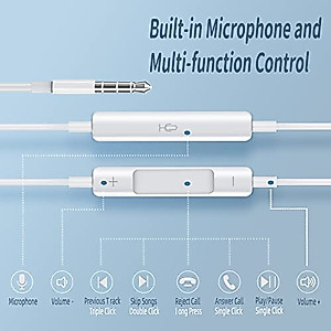 Wired Headset 3.5mm Jack with Microphone Earbud Kid for School Headphone 2Pack Compatible for Samsung Galaxy Phone pad Gaming Laptop Video Game PC Computer Chromebook Auriculare Audifono I