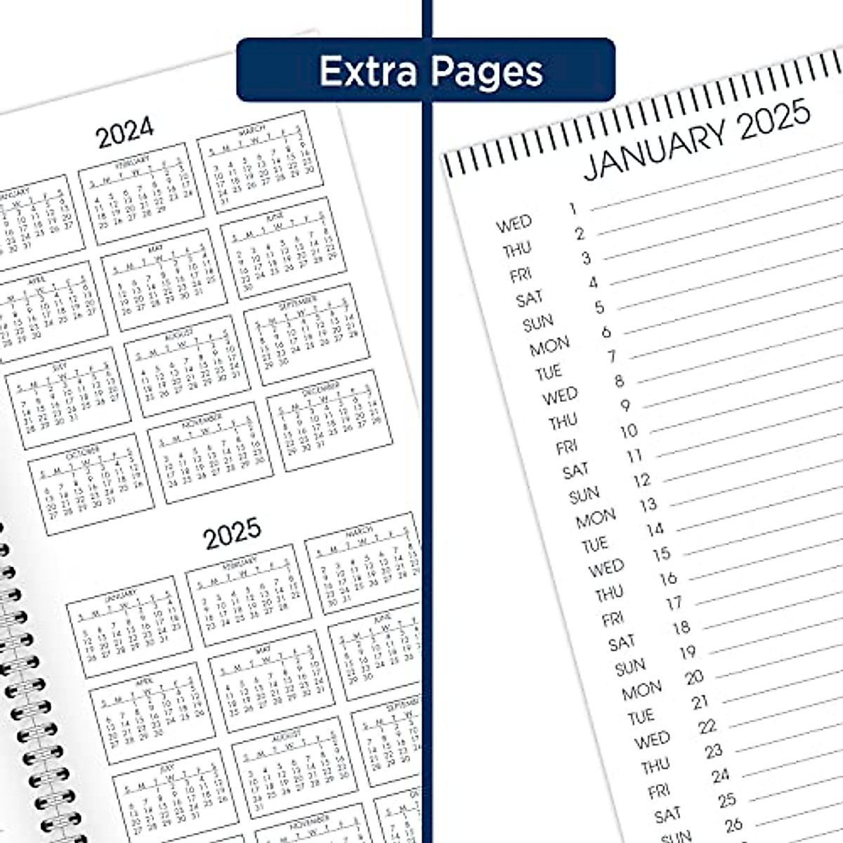AT-A-GLANCE 2024 Weekly Appointment Book Planner Refill for 70-008, 3-1/4" x 6-1/4", Pocket Size (709041024)