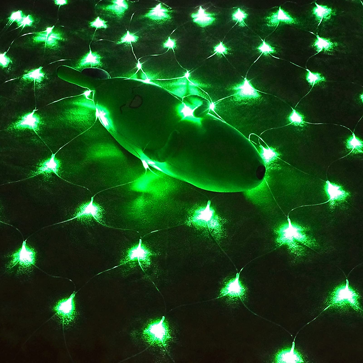 CREAMOON Christmas Net Lights Outdoor Rainproof Net Light with 8 Lighting Modes Hanging String Mesh Lights for Christmas Trees, Wedding, Garden, Party Outdoor Decorations(US Plug)