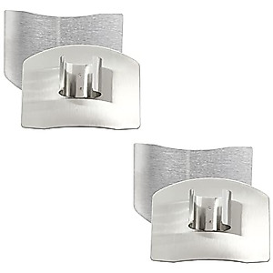 Suiwotin 4pcs Stainless Steel Finger Protector for Cutting, Metal Finger Guard for Chopping Vegetables, Kitchen Finger Guard for Dicing and Slicing (Single Finger)