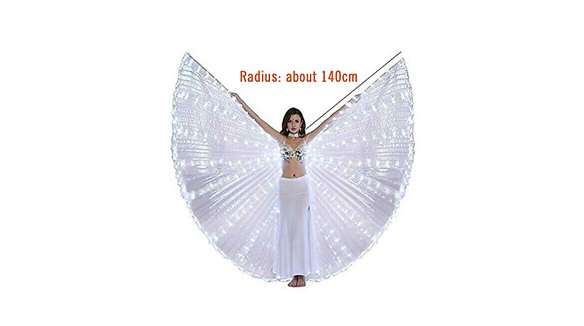 LED Belly Dance Angel Wings for Dazzling Performances