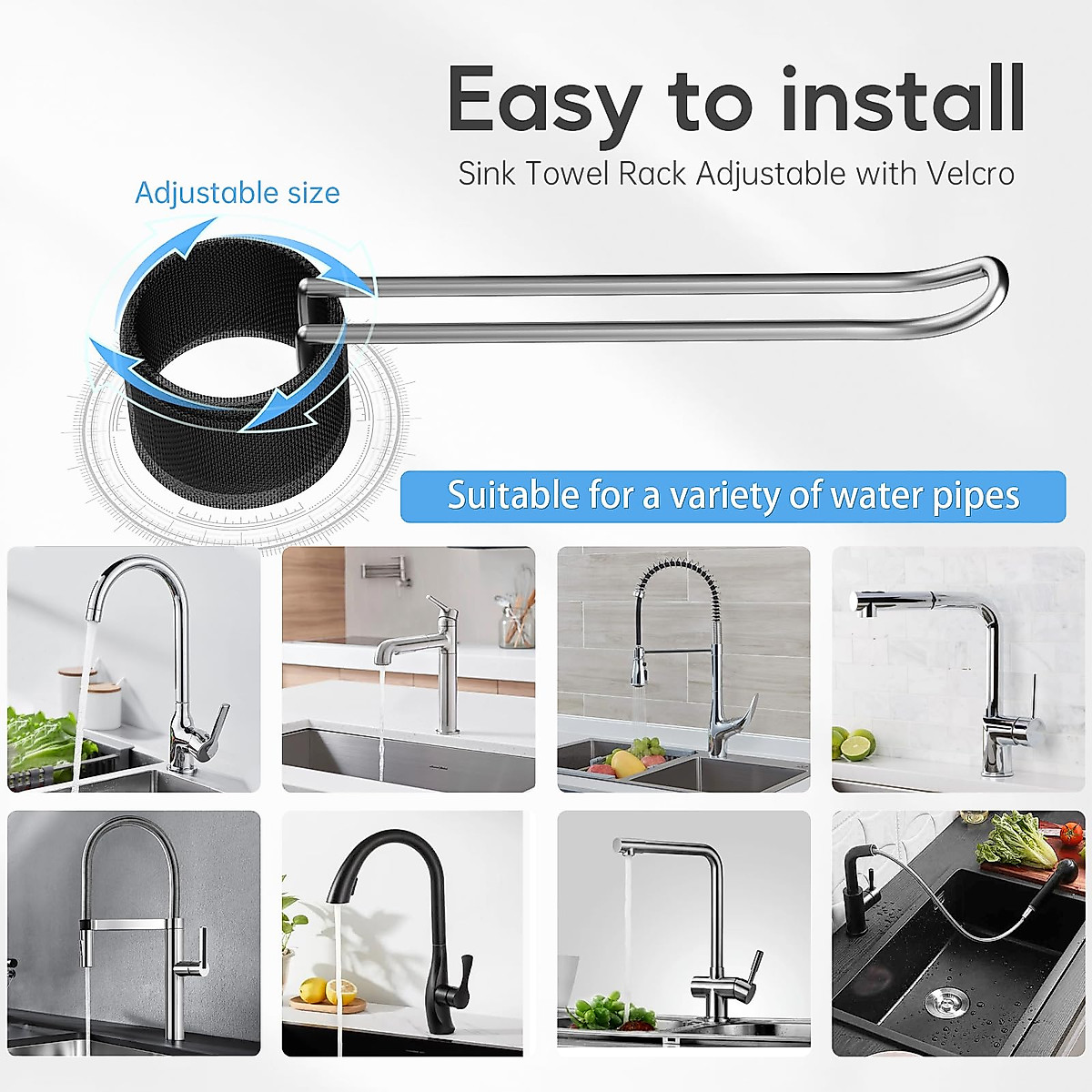 MZLlanyun Stylish and Functional Dish Towel Holder - Keep Your Kitchen Rags and Dishcloths Neat and Within Reach with This Sink Dish Cloth Holder and Storage Rack! (1, silvery)