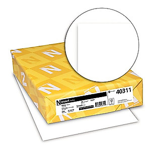 Neenah Premium Cardstock, 8.5" x 11", 65 lb/176 gsm & Neenah Cardstock, 8.5" x 11", 90 lb/163 gsm, White & Exact Index Cardstock, 8.5" x 11", 90 lb, White, 250 Sheets