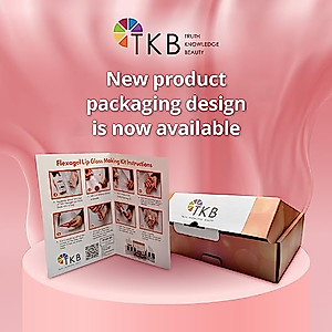TKB Flexagel DIY Lip Gloss Making Kit| Make Your Own Lip Gloss| Moisturizing, High Shine, Crystal Clear| Vegan, Gluten and Cruelty free| Made in USA
