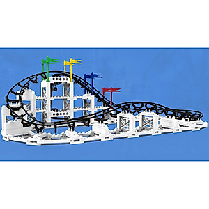 CDX Blocks: Little Dipper - 324 Pcs, Building Brick Set, Gravity Powered Roller Coaster Model, Promotes STEM Learning