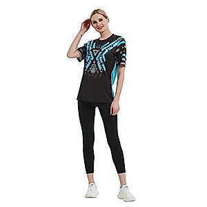 Wisdom Leaves Women Mountain Bike Shirt Short Sleeve MTB Jerseys Breathable/Moisture-Wicking Black