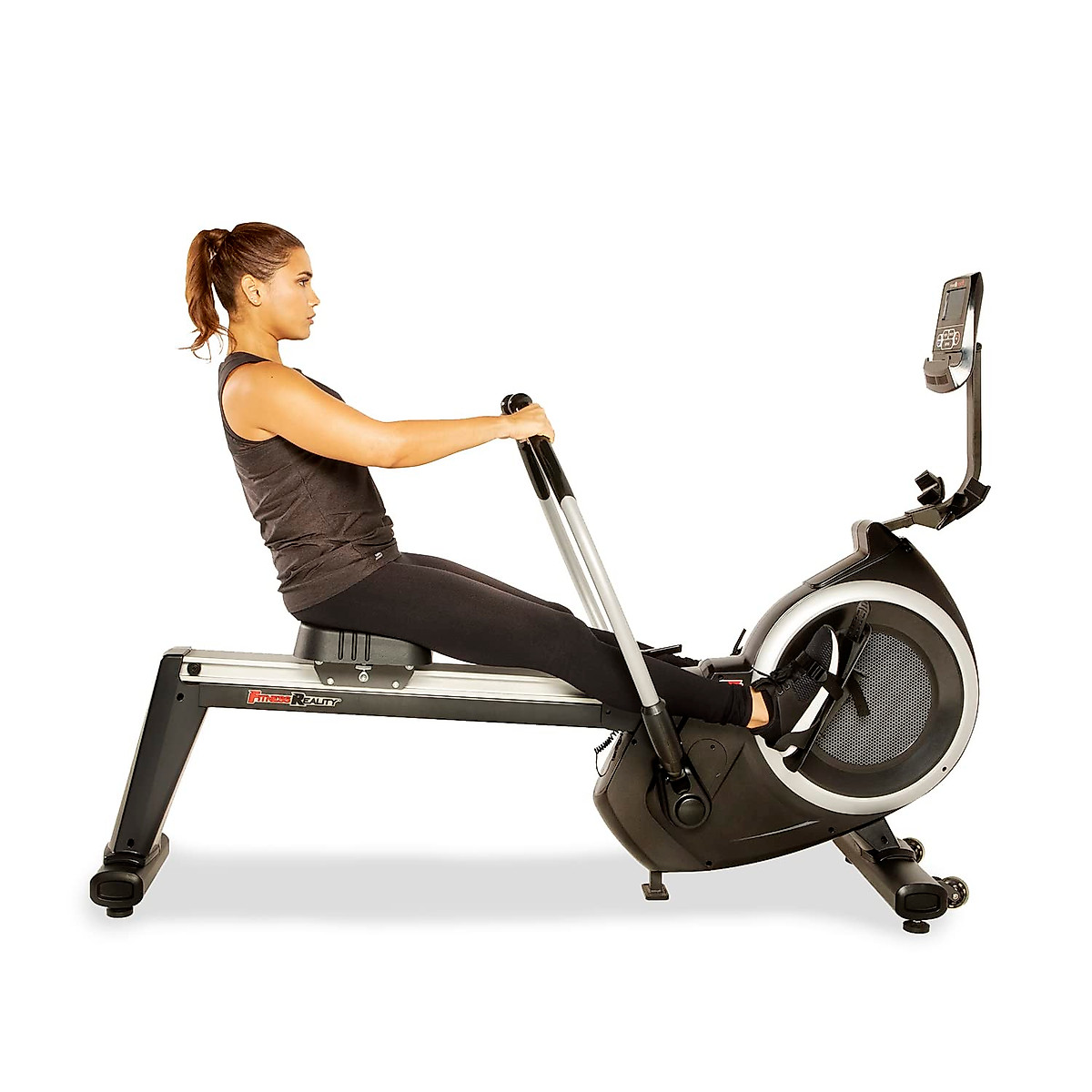 FITNESS REALITY 4000MR Magnetic Rower Rowing Machine with 15 Workout Programs