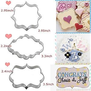House Cookie Cutters Set, 5 Pieces Stainless Steel House Shape Cookie Cutter Plaque Frame Pastry Key Biscuit Cookie Cutter Kit Gingerbread for Chocolate Candy Cake Decor (House)