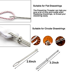 8 Pieces Drawstring Cords Replacement Drawstrings with Easy Threaders for Sweatpants Shorts Pants Jackets Coats (8 Pieces)