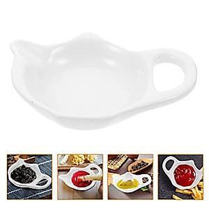 Ceramic Teabag Coaster Tea Bag Squeezer Ketchup Seasoning 2Pcs Tea Bag Rest Teaspoon Rest Tea Holder Tea Bag Holder Ceramic Tea Bag Holders for Tea Bag Tea Bag Holder Organizer
