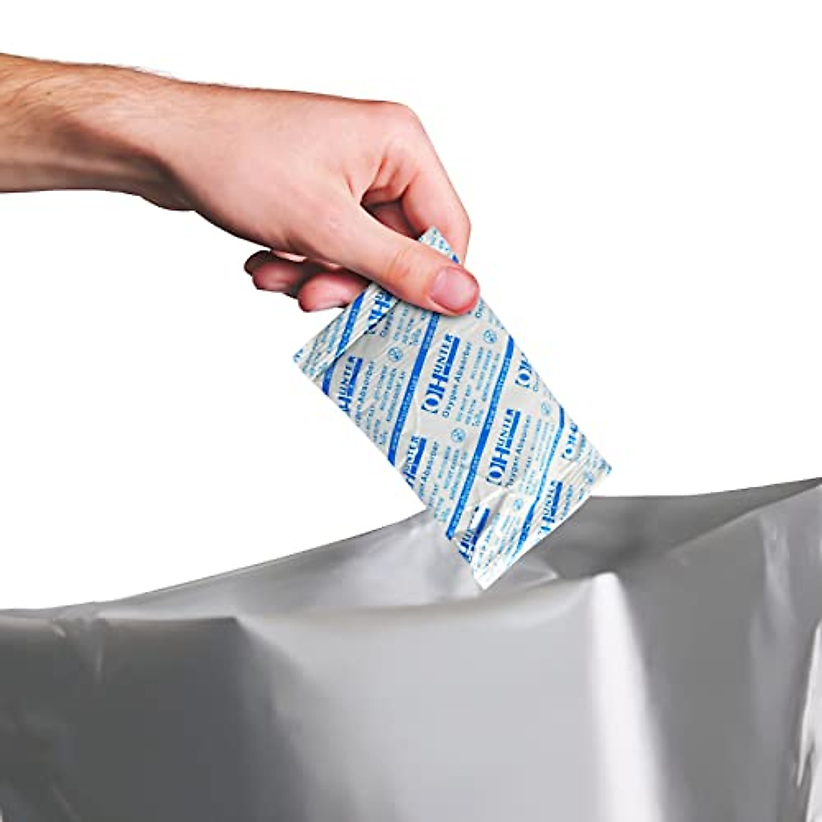 TekUnlimited 5 GALLON Mylar Bags with 30 (2000cc) Oxygen Absorbers–10 mil Mylar Bags for Food Storage for Grains, Dry Aging Bags for Meat-Long Term Food Storage (25 Pack)